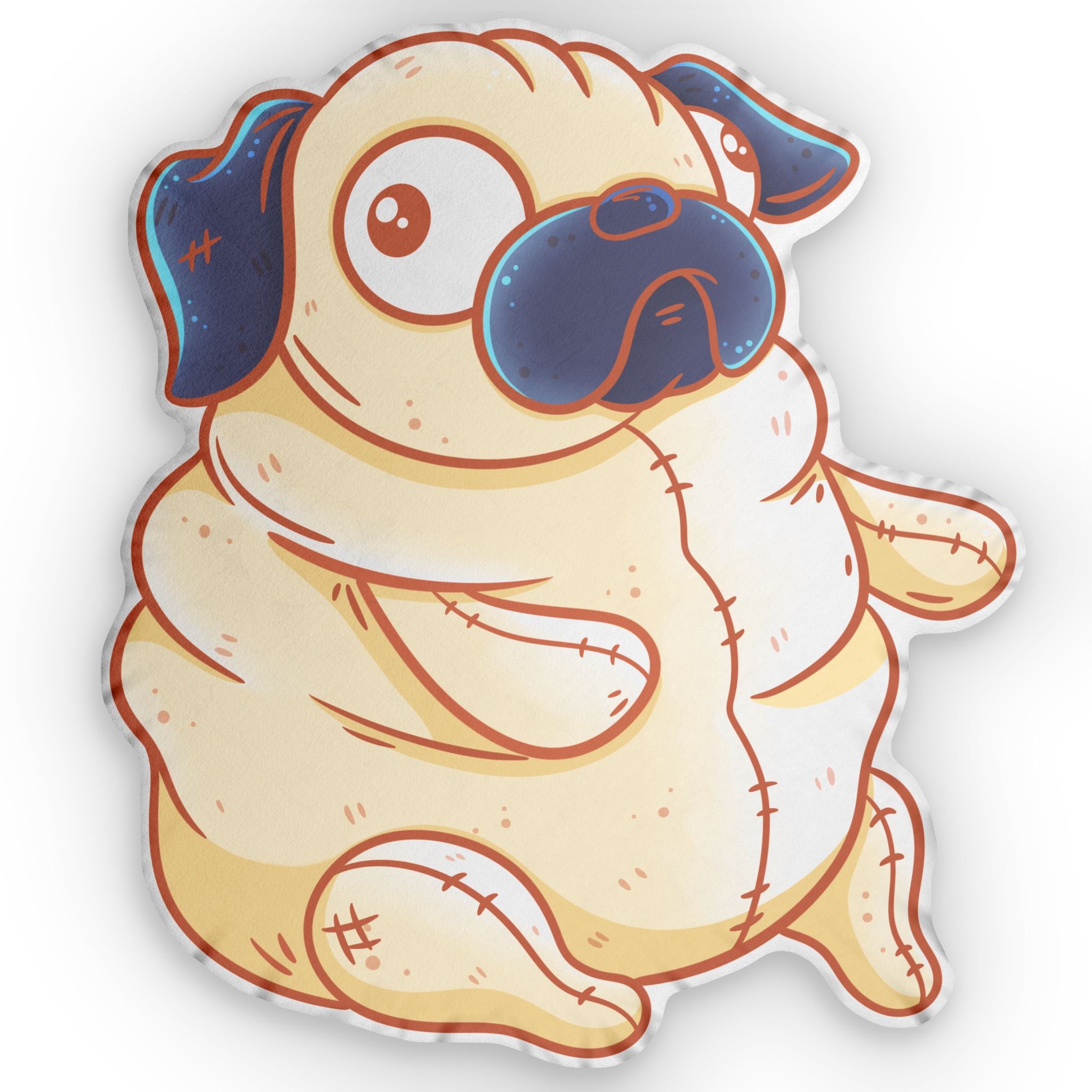 Pug Book Character Custom Shaped Pillows, Reading Nook Plushie – Jade Studio by Charise