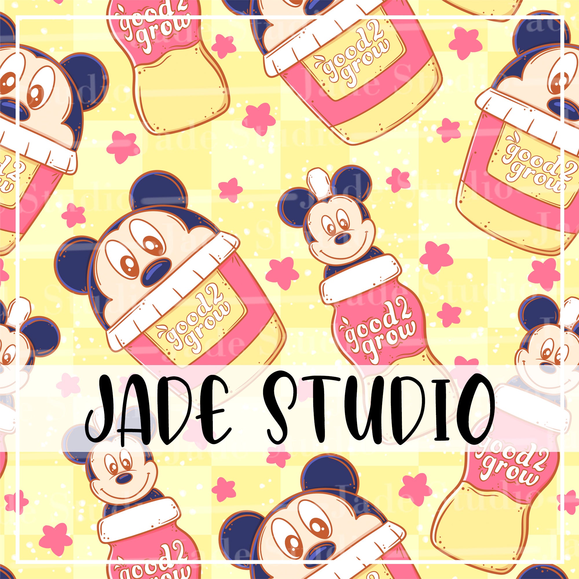 Mouse Snacks Seamless Pattern – Jade Studio by Charise